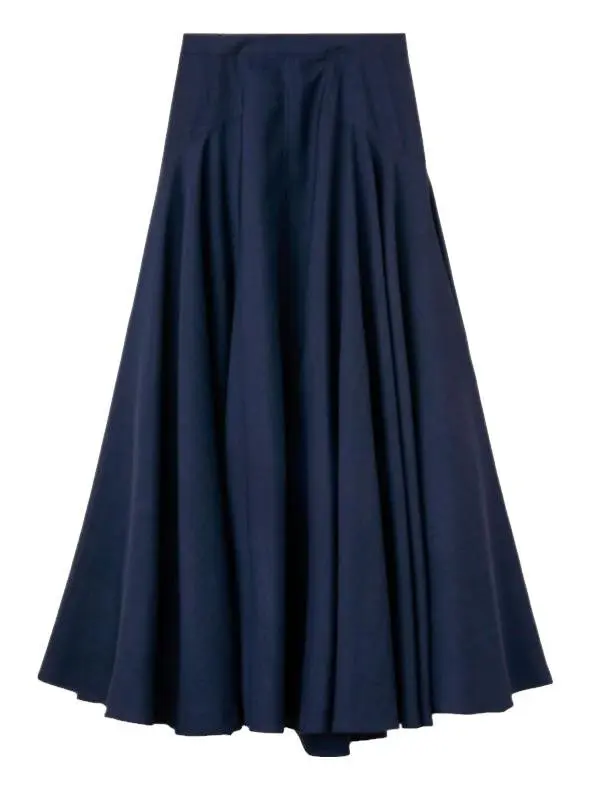 Loro Piana Flavia Wool Skirt With Ruffled Details - Black