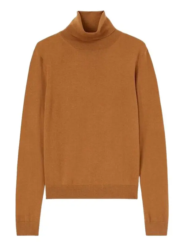 Loro Piana High Neck Knitted Sweater - Brown