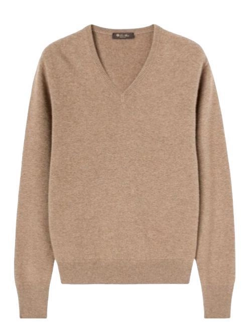 Loro Piana V-neck Cashmere Sweater - Nude
