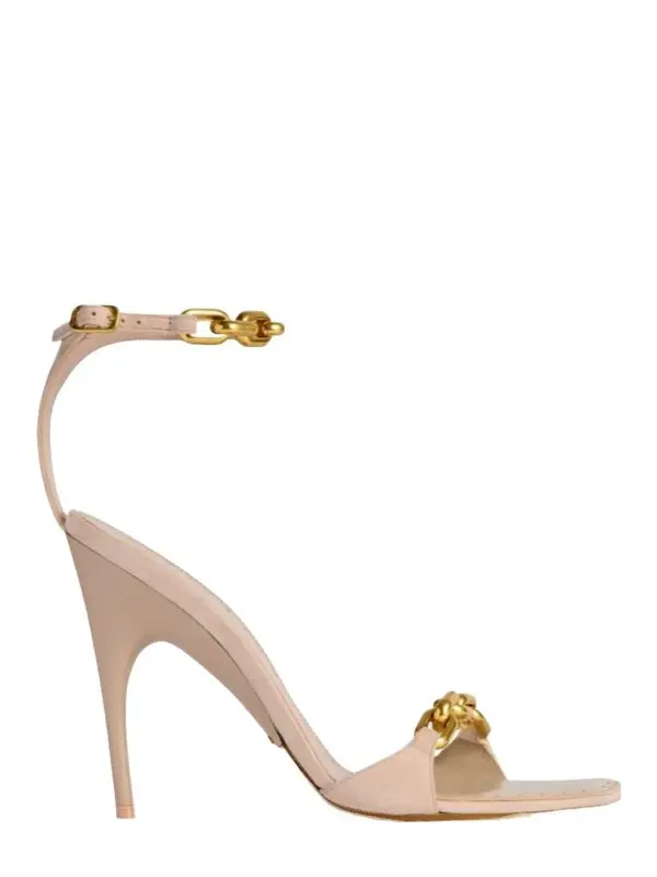 Balenciaga Duchesse Chain Sandals - Nude