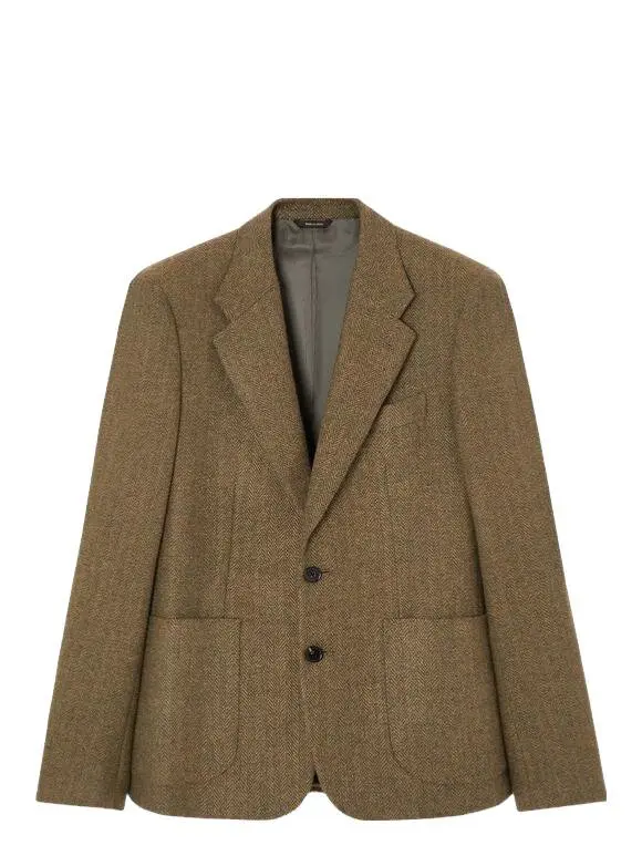 Loro Piana Hedland Blazer - Green Camel Herringbone