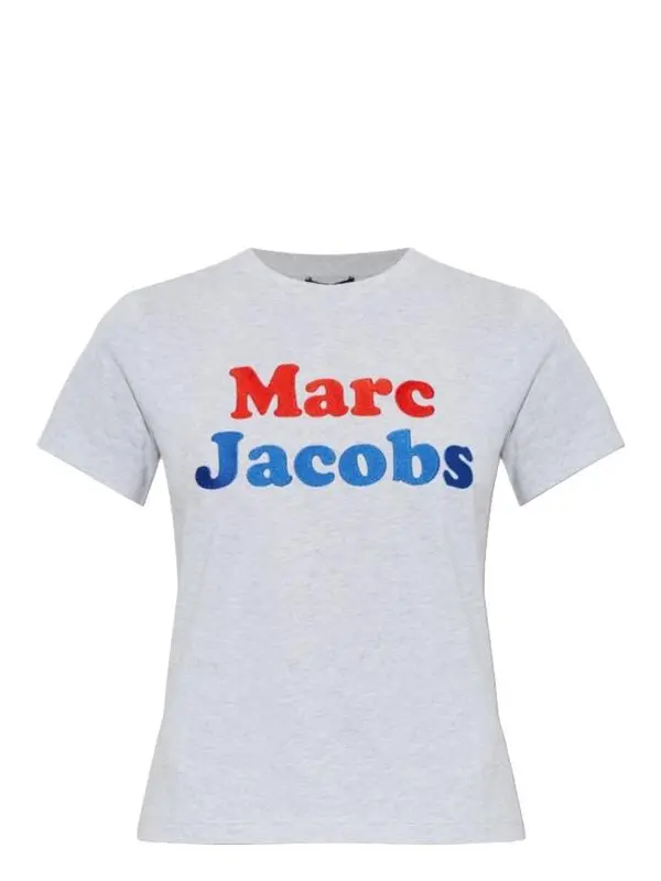 Marc Jacobs Embroidered Logo Crewneck T-shirt - Grey