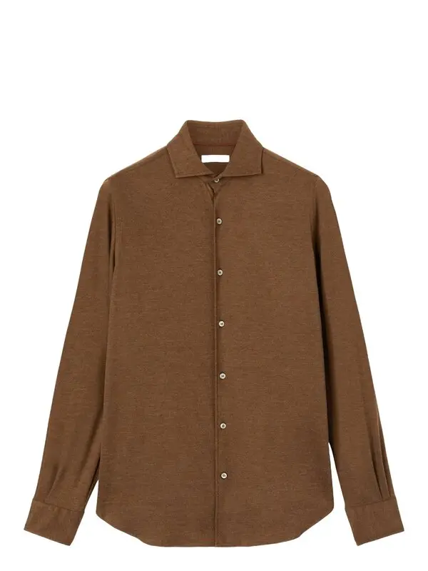 Loro Piana Andrew Shirt - Fir Brown