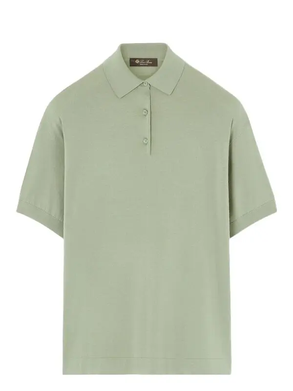 Loro Piana Royal Lightness Short Sleeve Polo Shirt - Clover
