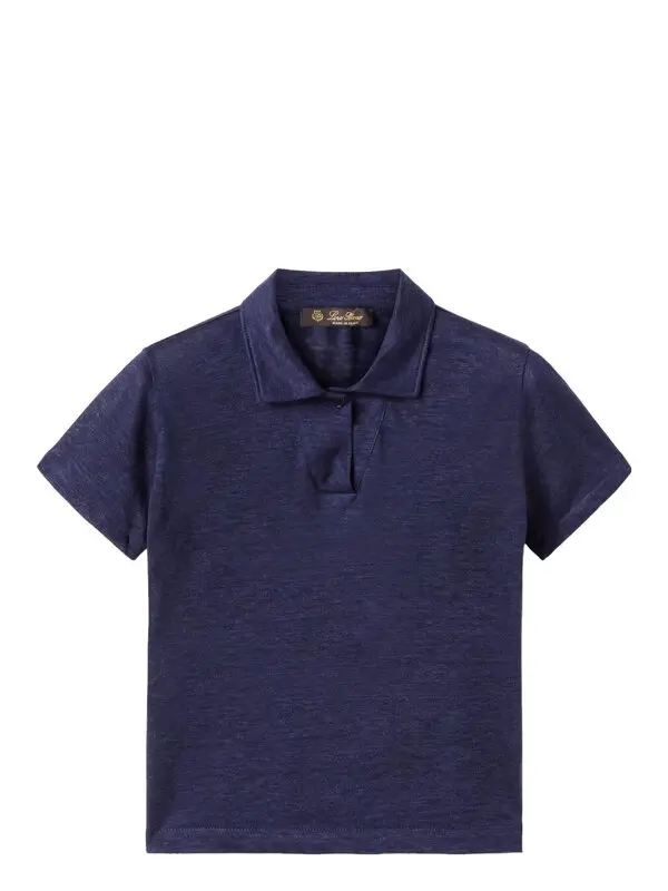 Loro Piana Coastal Line Short-sleeved Polo Shirt - Blue