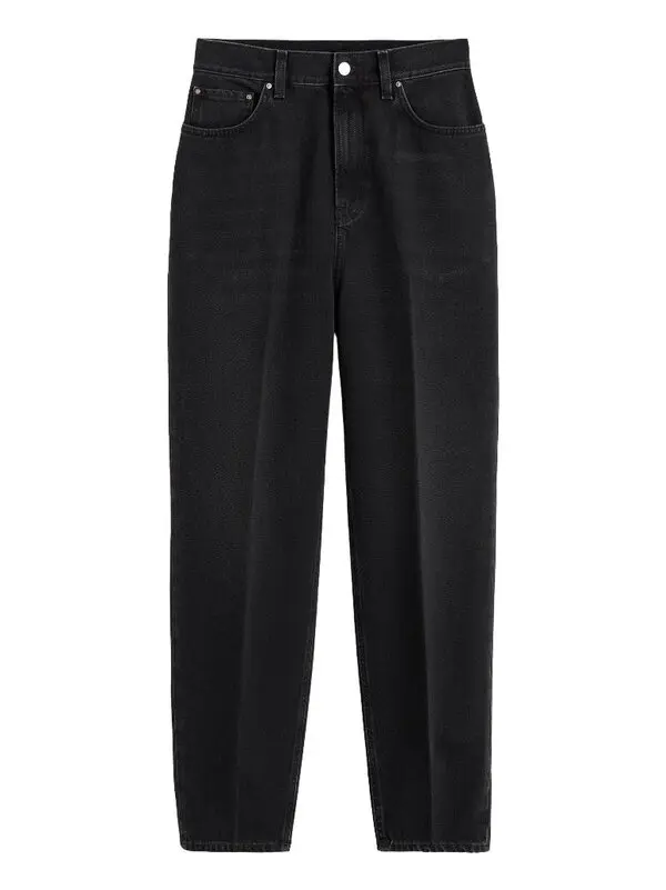 TOTEME Faded Effect Tapered-leg Jeans - Black