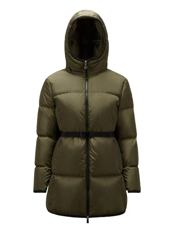 Moncler Sirli Zip-up Short Down Jacket - Green