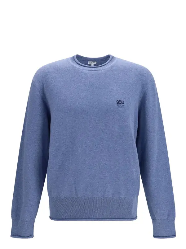 Loewe Cotton Cashmere Sweater - Light Blue
