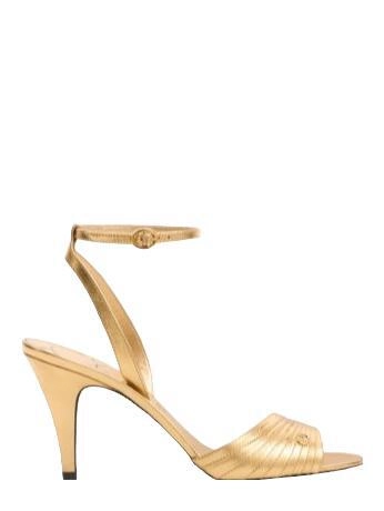 Valentino Garavani Ladycrush Sandal In Laminated Calfskin 85mm - Bronze