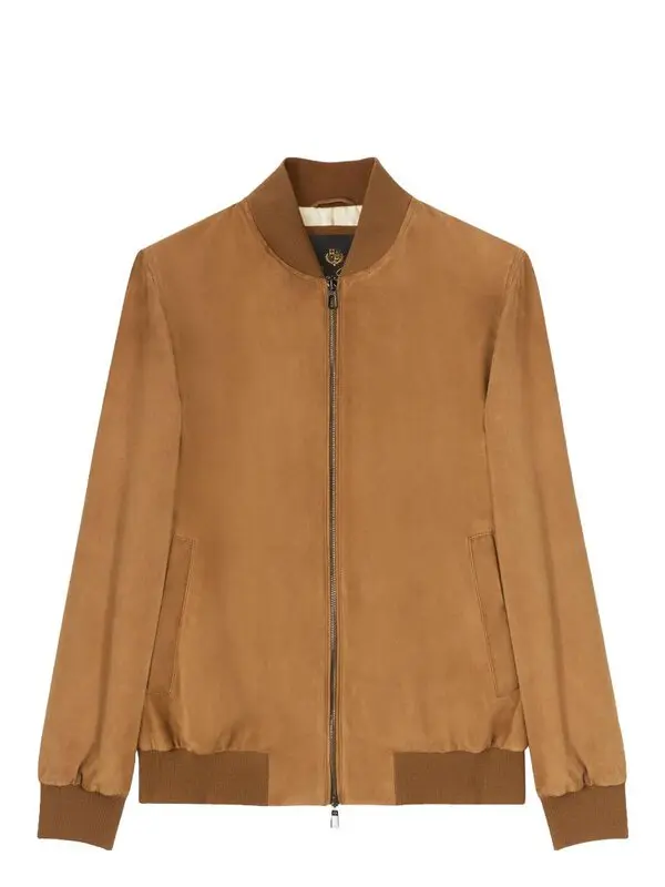 Loro Piana Suede Leather Pilot's Casual Jacket - Brown