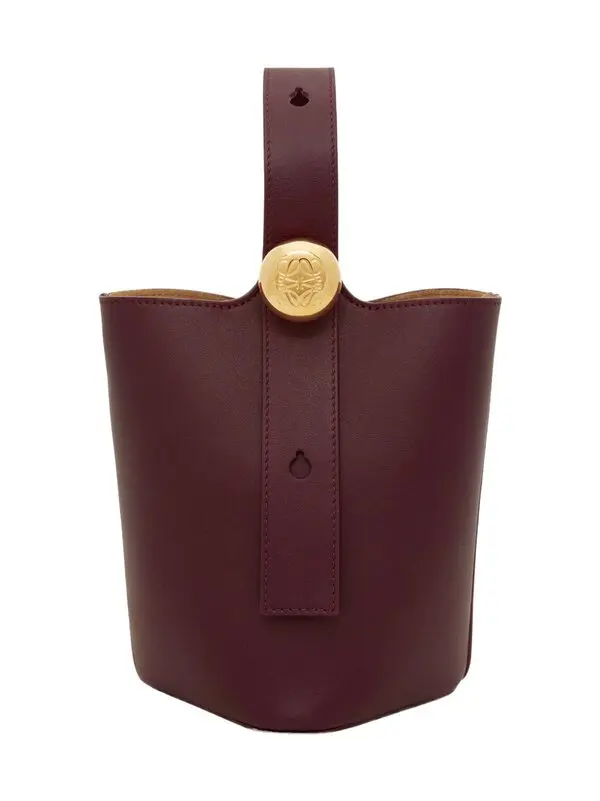Loewe Pebble Mini Bucket Bag - Red