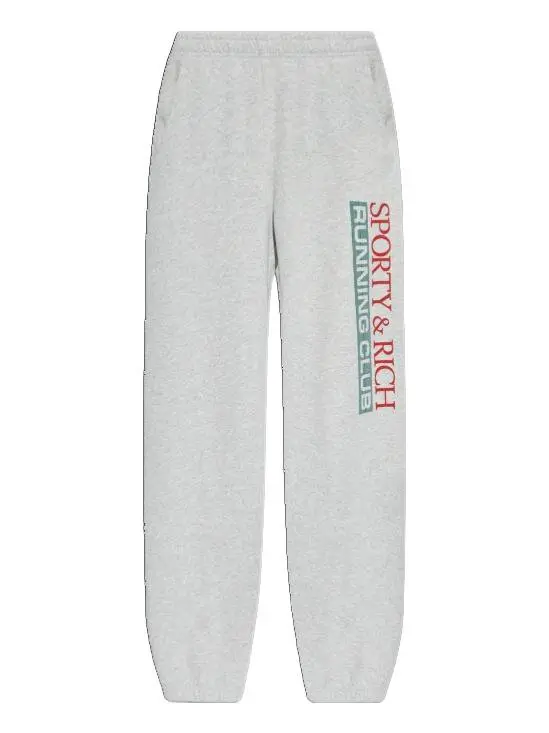 SPORTY  RICH Logo Pattern Sweatpants - White