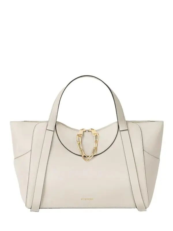 Givenchy Medium The Snatch Bag In Grained Leather - Cream