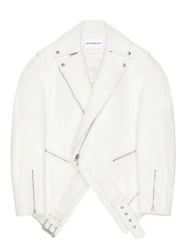Givenchy Leather Back-to-front Biker Jacket - White