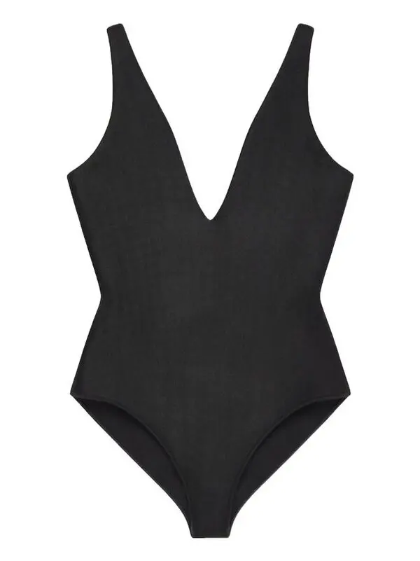 Givenchy Compact Knit Plunge Bodysuit - Black
