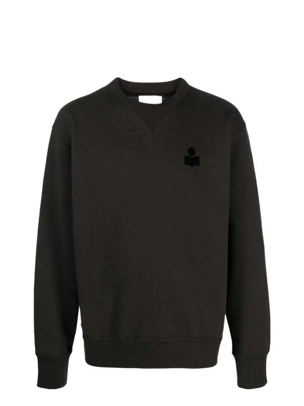 Isabel Marant Étoile Crewneck Long-sleeved Sweatshirt With Logo - Black
