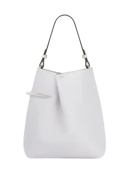 Givenchy Nappa Leather Pinch Me Pouch With Silver-finished Buckle - Cloud Gray