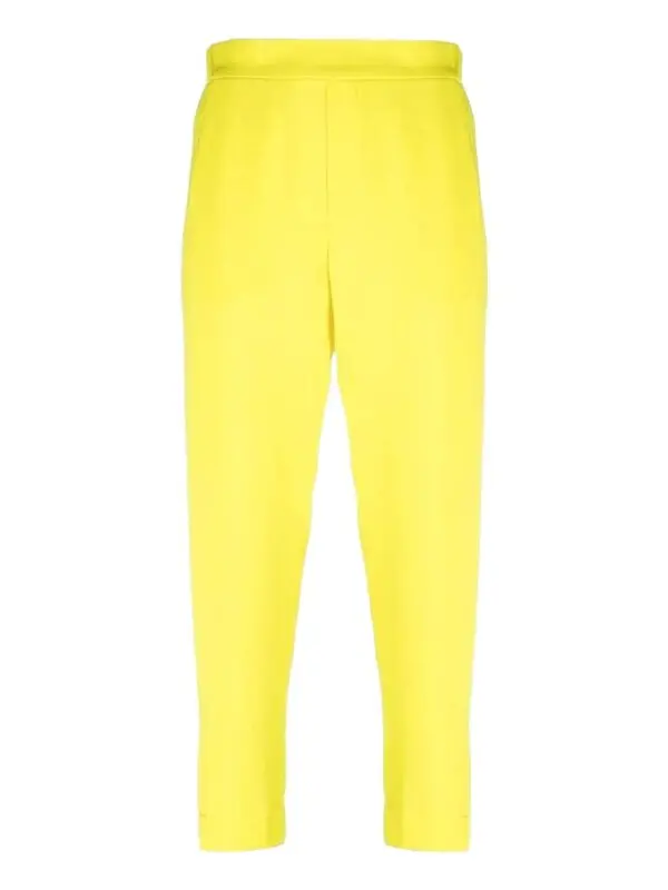 P.a.r.o.s.h High-waisted Cropped Trousers - Yellow
