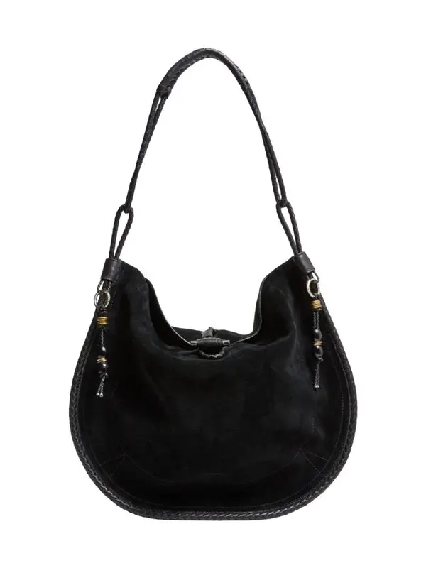 Isabel Marant Étoile Oskan Hobo Soft Bag In Suede - Black