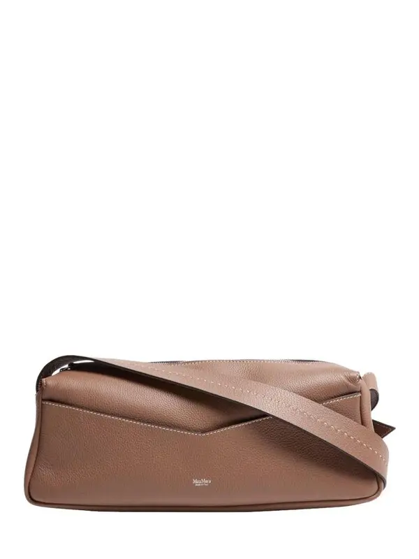 Max Mara Skippers Grained Leather Shoulder Bag - Brown