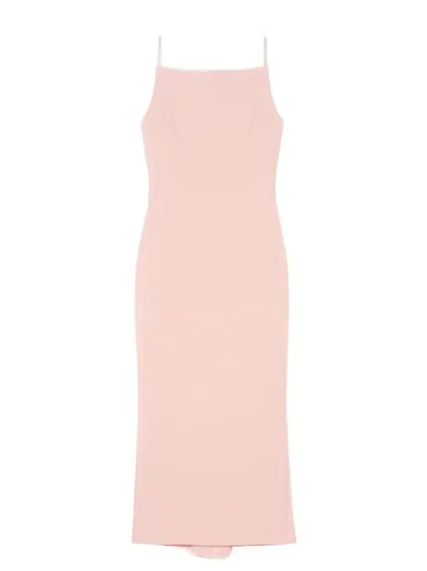 Givenchy Sliced Midi Dress In Crepe Cady - Nude