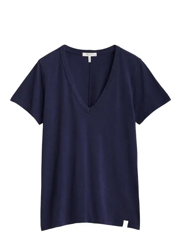 Rag & Bone The Slub V-neck T-shirt - Black