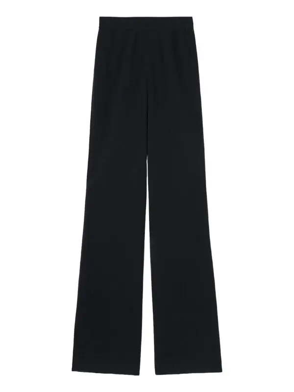 Loro Piana Wide Leg Rib-knit Pants - Navy Blue