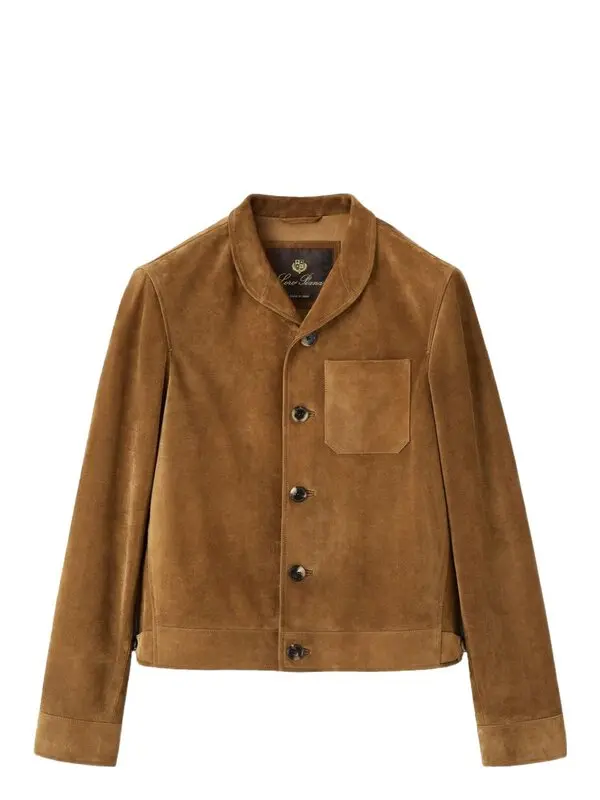 Loro Piana Harvest Suede Blouson - Cognac