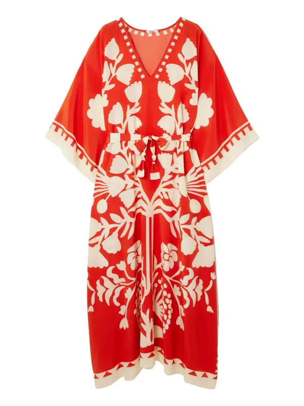 ERES Holi Printed Kaftan - Red