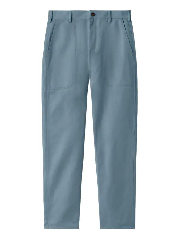 Loro Piana High-rise Straight Leg Casual Pants - Blue