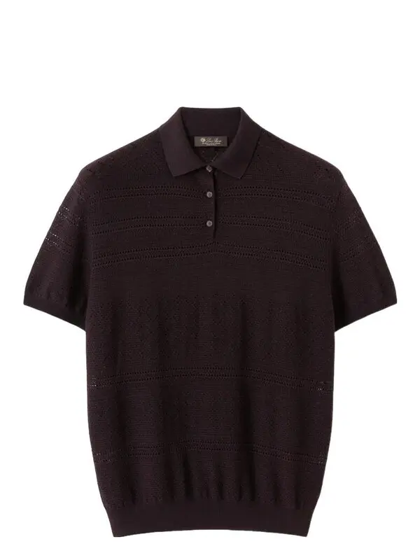 Loro Piana Short Sleeve Polo Shirt - Black