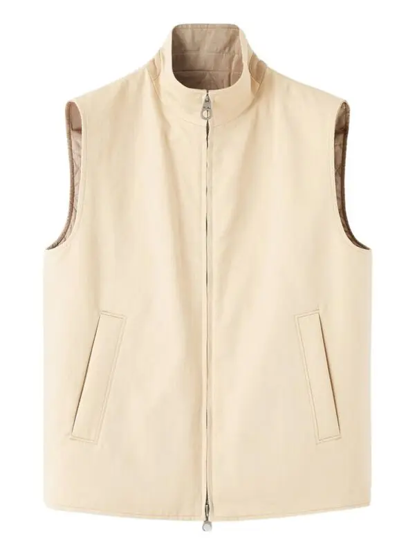 Loro Piana Sleeveless Quilted Vest - Nude