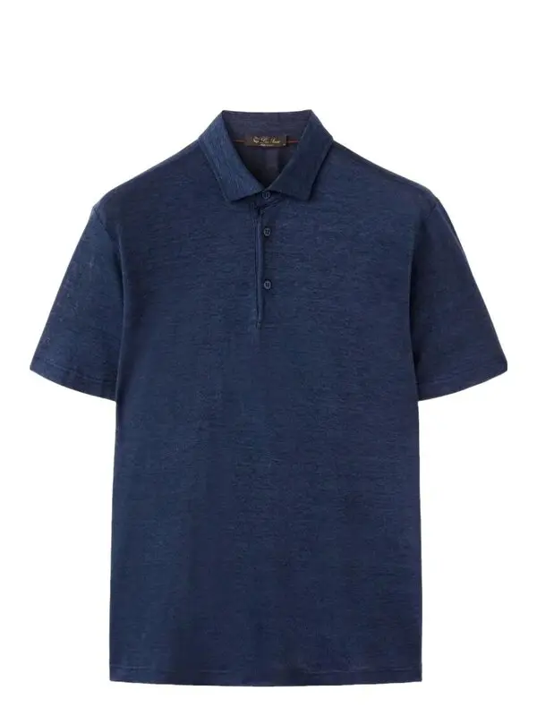 Loro Piana Buckle Short-sleeved Polo Shirt - Blue