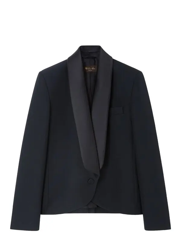 Loro Piana Beth" Jacket With Shawl Lapel - Black