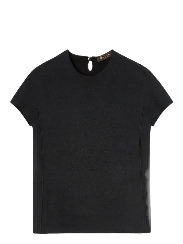Loro Piana Short Sleeve Round Neck Jumper - Black