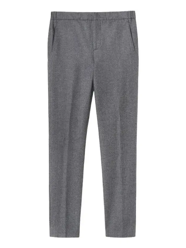 Loro Piana Wool Straight Leg Trousers - Grey