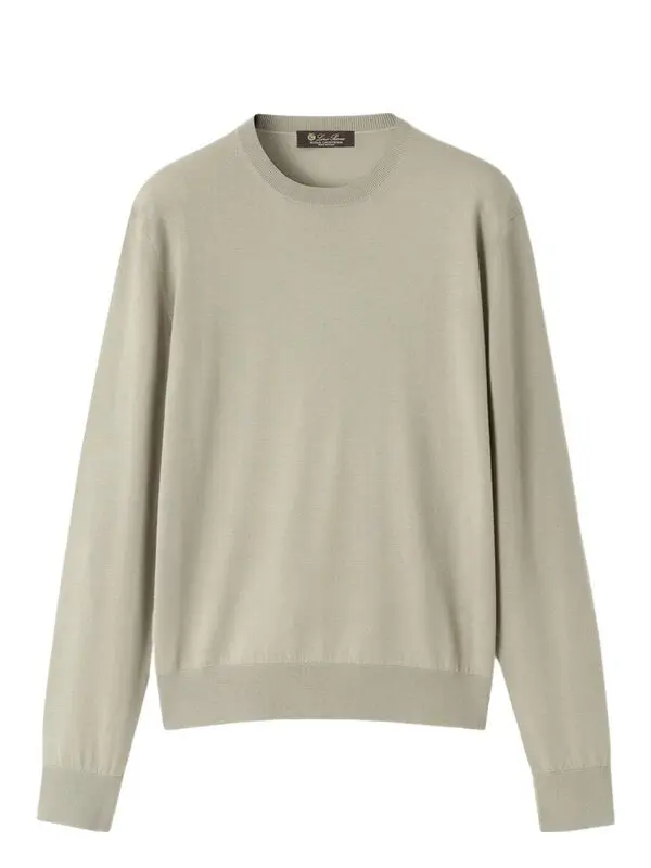 Loro Piana Royal Lightness Crewneck - Moss Paradise