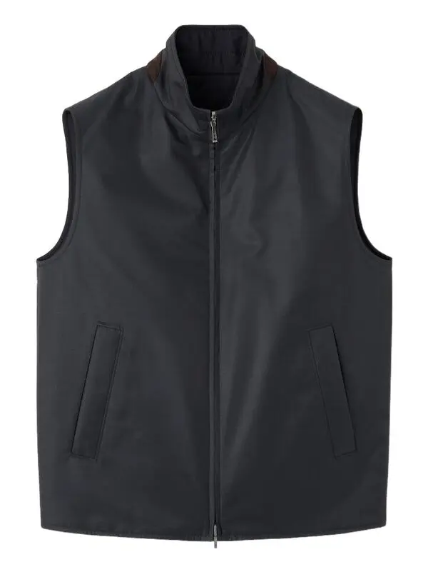 Loro Piana Quilted Vest - Navy Blue