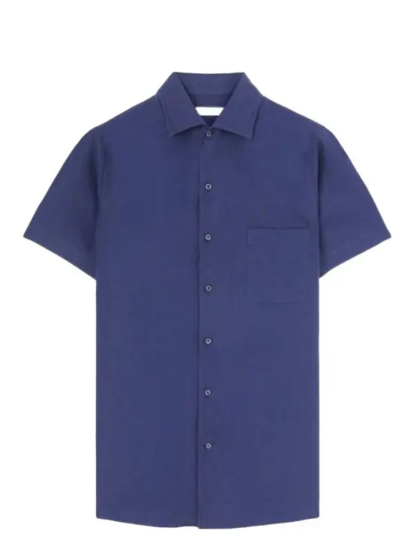 Loro Piana Logo Short-sleeved Shirt - Blue