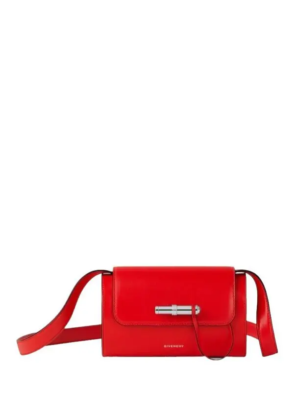 Givenchy Pout Small Bag In Leather - Deep Red