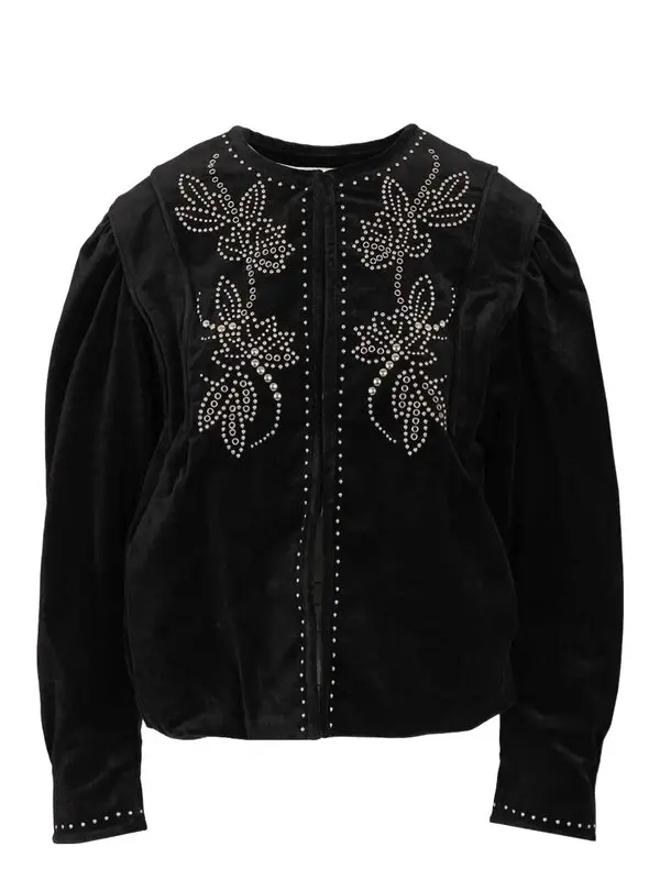 Isabel Marant Étoile Studded Velvet Blouse - Black