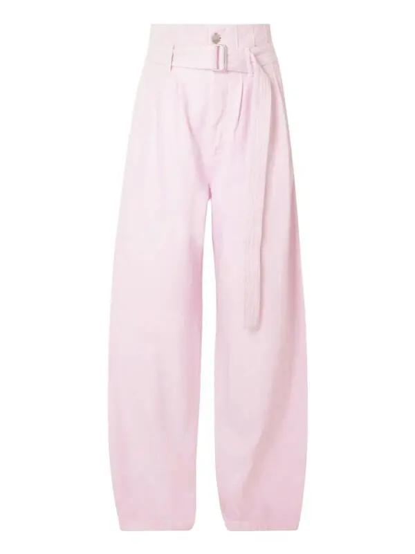 AGOLDE Maria Mcmanus High-waisted Belted Wide-leg Jeans - Pink