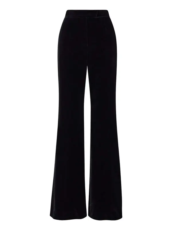 Valentino Garavani Flare Leg Velvet Pants - Black