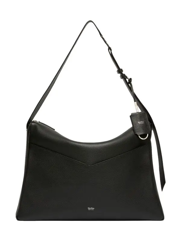 Max Mara Kipper Leather Shoulder Bag - Black