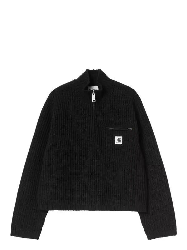 Carhartt Ribbed Half-zip Sweater - Black