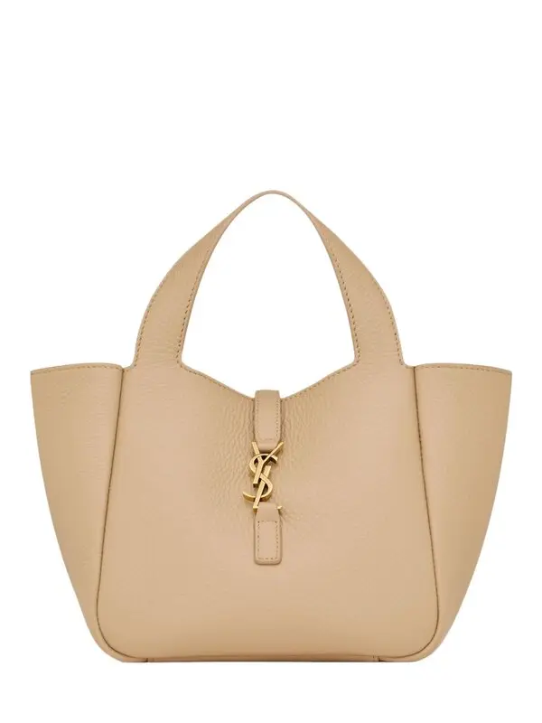 Saint Laurent Le 5 À 7 Baby Bea Grained Leather Bag - Light Beige