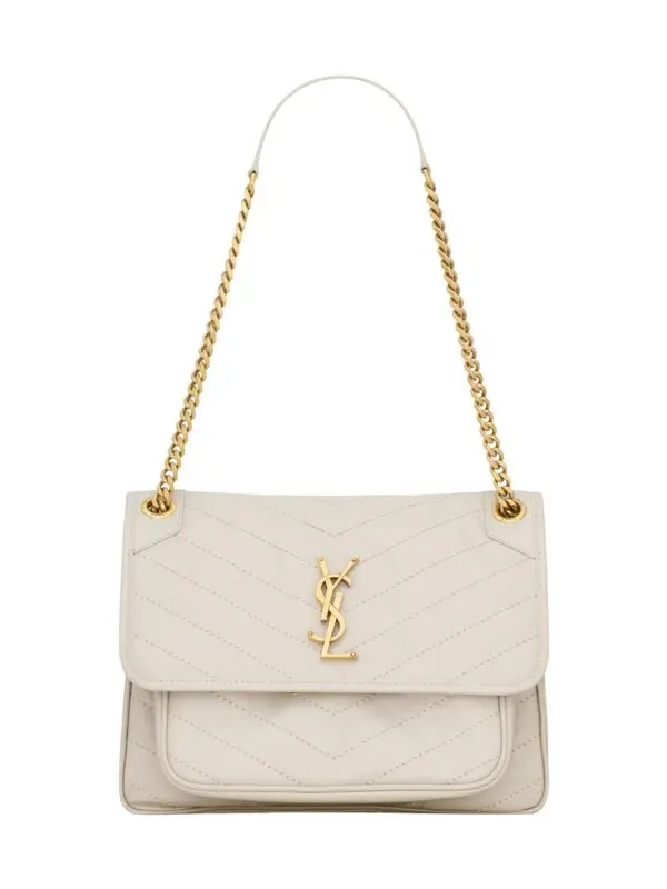Saint Laurent Flap Shoulder Bag - White