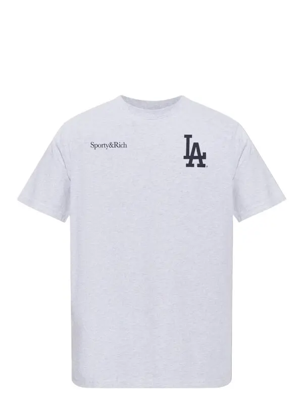 SPORTY  RICH Sr X La Dodgers Short-sleeve T-shirt - Heather Gray