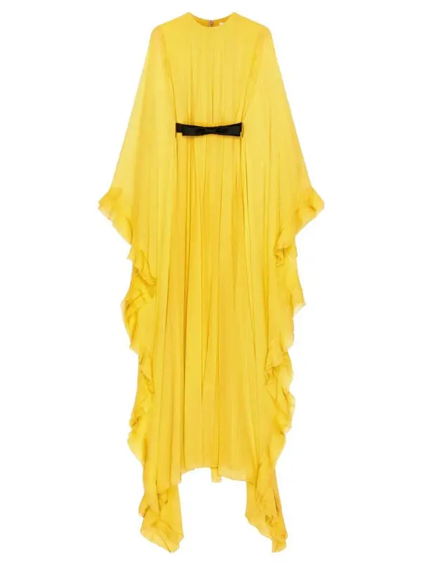 Givenchy Long Sleeve Silk Chiffon Evening Dress - Aureus