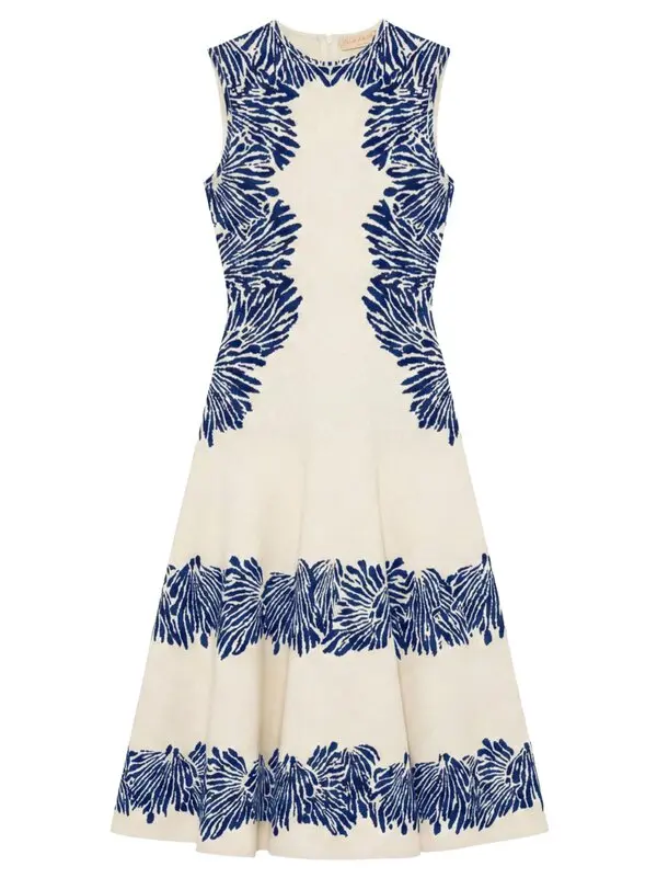 Ulla Johnson Iona Jacquard-knit Midi Dress - Ocean